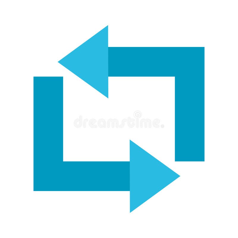 Rectangle Arrows Flat Style Icon Vector Design Stock Vector ...