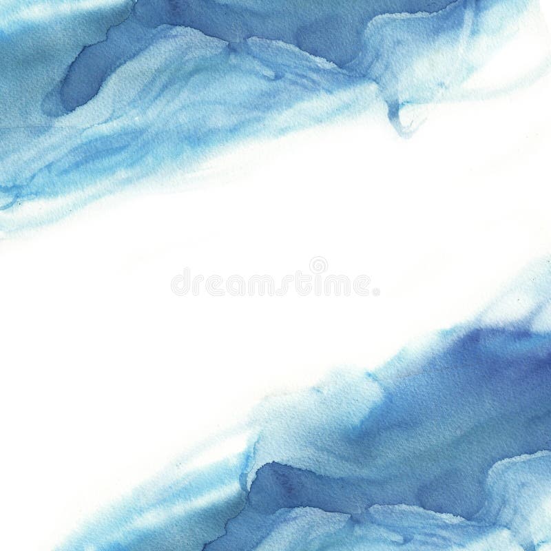 Rectangle Background of Watercolor Absrtract Blue Wave Stock Image ...