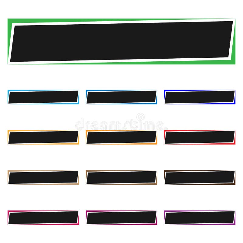 Rectangle Banner, Plaque, Button, Tag and Label Shape with Empty, Blank ...