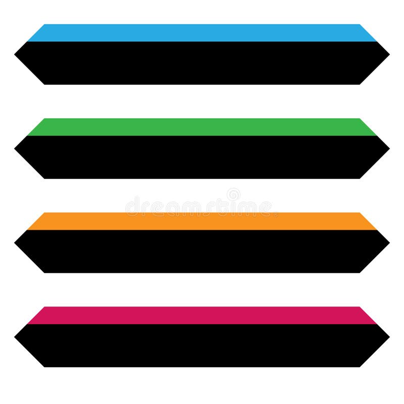 Rectangle Banner, Plaque, Button, Tag and Label Shape with Empty, Blank ...