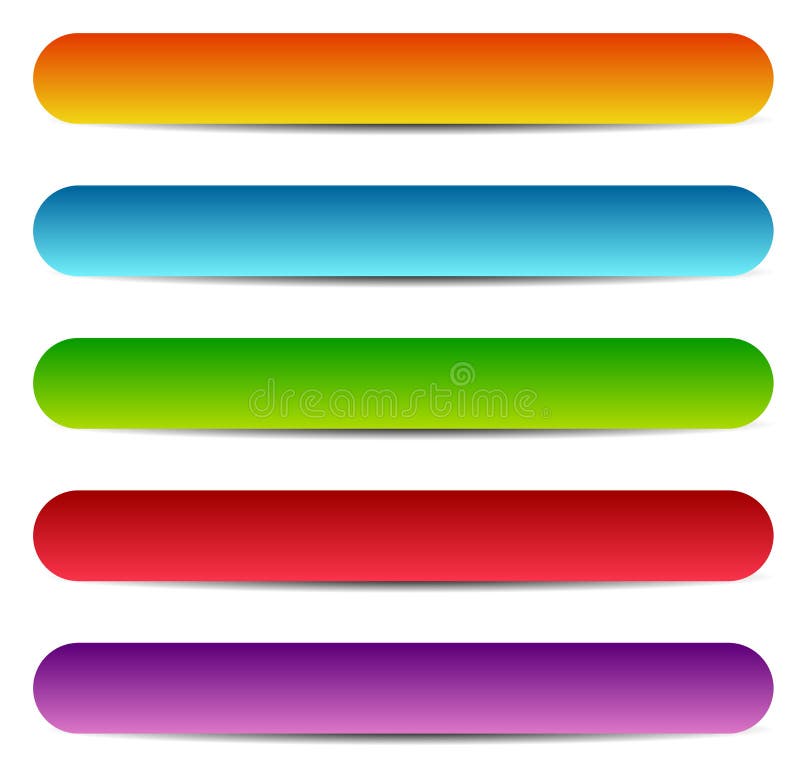 Rectangle Banners / Buttons / Labels in Several Color Stock Vector ...