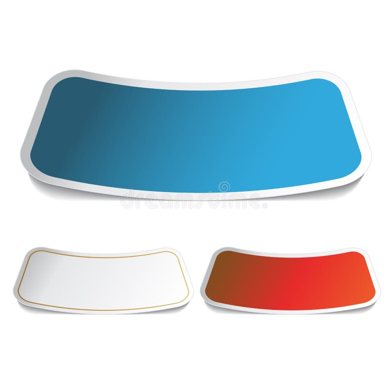 Rectangle bended stickers stock vector. Illustration of banner - 22528936