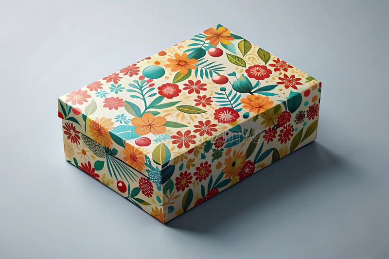 Rectangle box mockup stock illustration. Illustration of render - 350453584