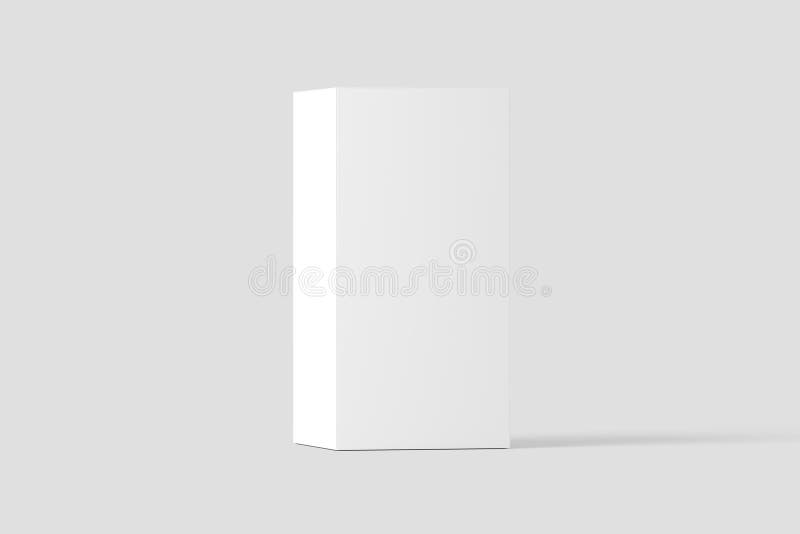 Rectangle Box White Blank Mockup Stock Illustration - Illustration of ...