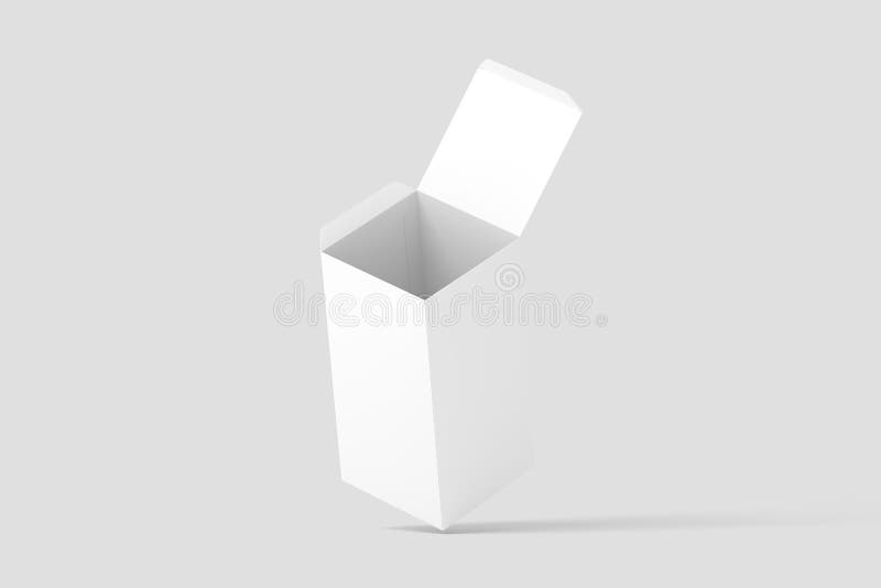 Rectangle Box White Blank Mockup Stock Illustration - Illustration of ...
