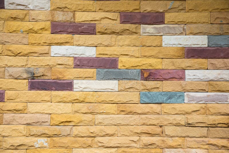 Rectangle Brick Block Wall Background and Texture. Painted in Red Stock ...