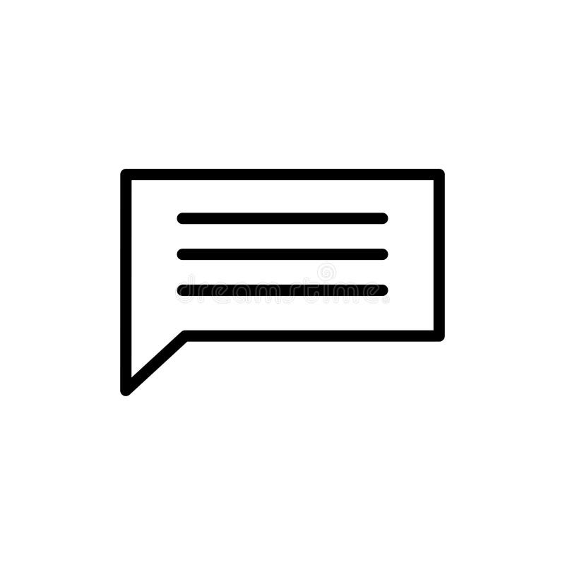 Rectangle Bubble Speech Icon Vector on Trendy Design Stock Vector ...