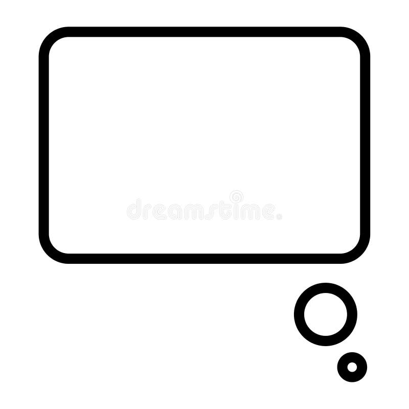 Rectangle Chat Icon. Flat Sign. Dialogue Symbol. Communication Message ...