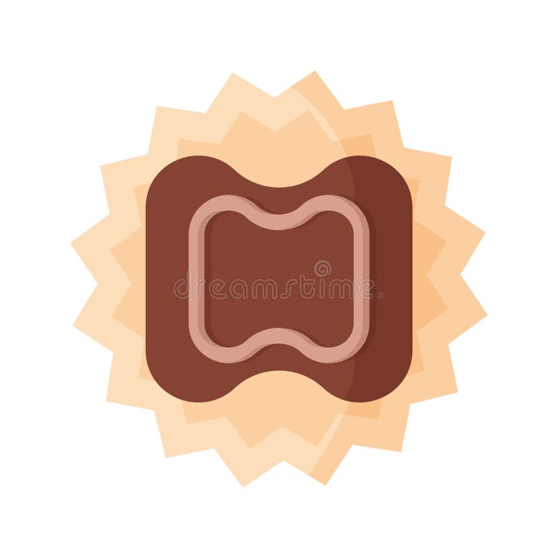 Rectangle Chocolate Candy with Icing Stock Vector - Illustration of ...