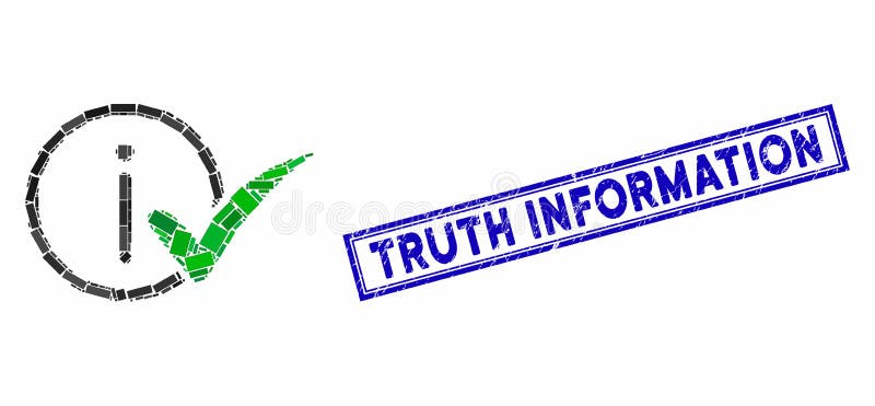 Rectangle Collage Truth Information with Scratched Truth Information ...