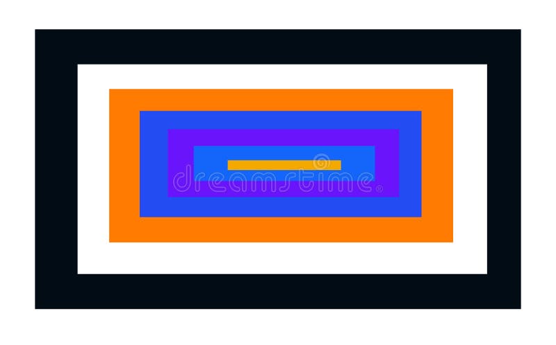 Rectangle with Colored Frames Inside Stock Illustration - Illustration ...