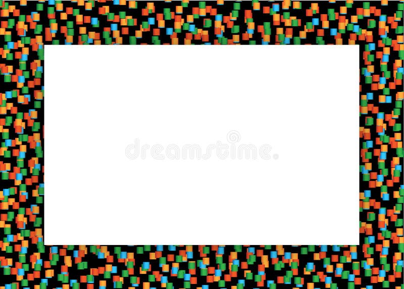 Rectangle Colourful Foil Confetti Background, Vector Illustration Stock ...