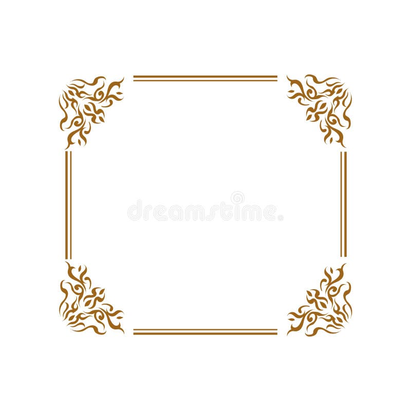 Rectangle Corner Certificate Border Free Vector Illustration Stock ...