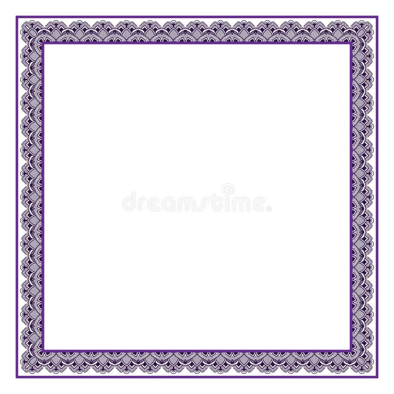 Rectangle Corner Certificate Border Pattern Line Photo Frame Islamic ...