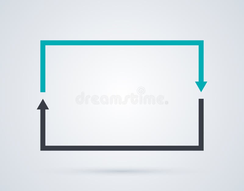 Rectangle Cycle Template with Two Segments in Elegant Business Style ...