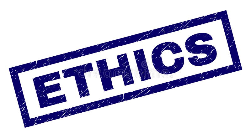 Rectangle Scratched ETHICS Stamp Stock Vector - Illustration of blue ...