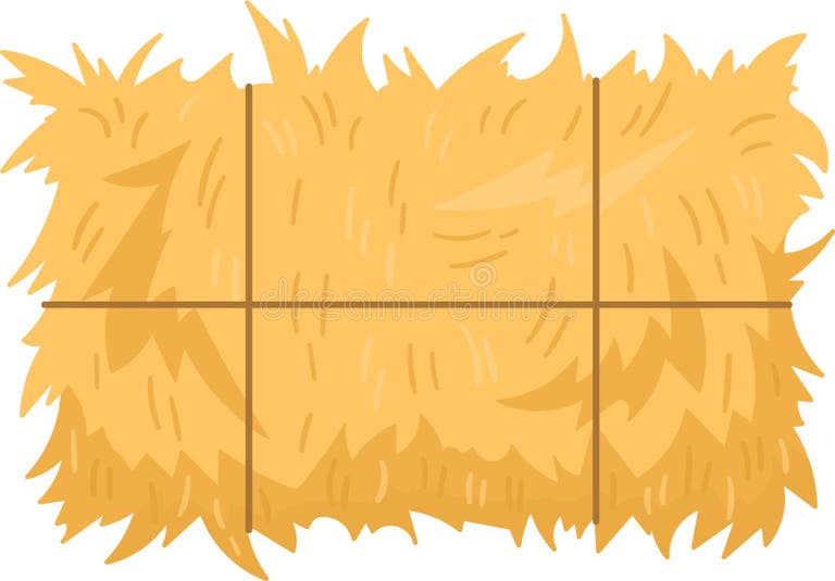 Rectangle Farm Haystack stock vector. Illustration of cartoon - 285789748