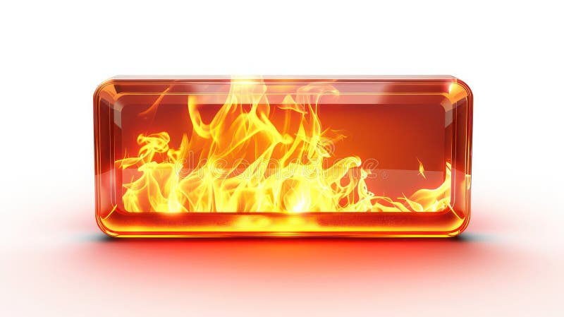 Rectangle Fire Button Isolated on White Created with Generative AI ...