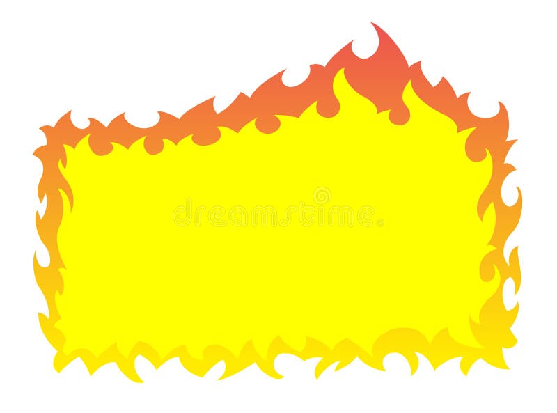 Rectangle fire frames stock vector. Illustration of danger - 172065424