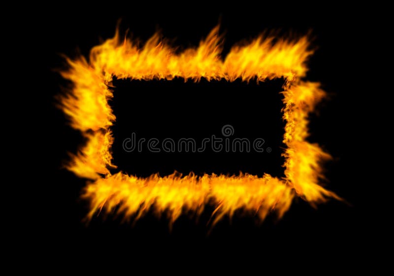 Rectangle, Flame and Heat on Black Background with Color, Texture and ...