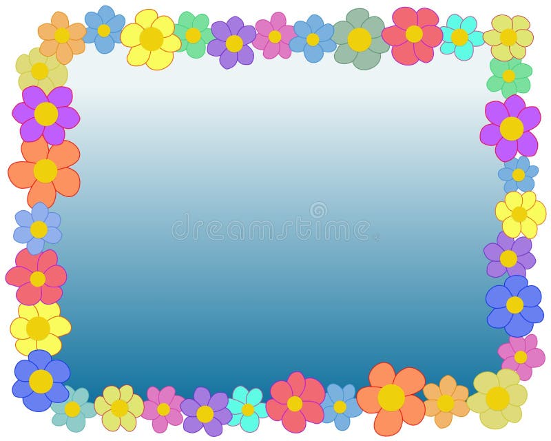 Rectangle flower frame stock illustration. Illustration of frame - 535425