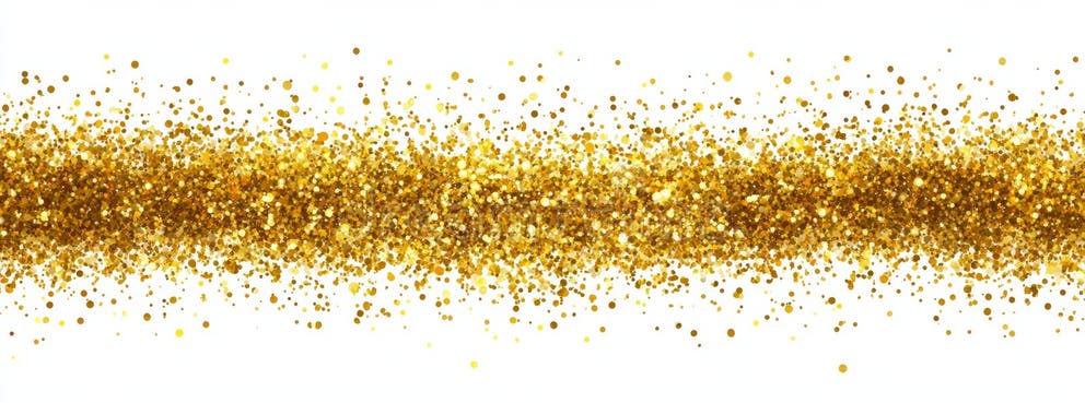 Rectangle Foil Confetti Falling in Gold. Festive Pattern Stock Photo ...