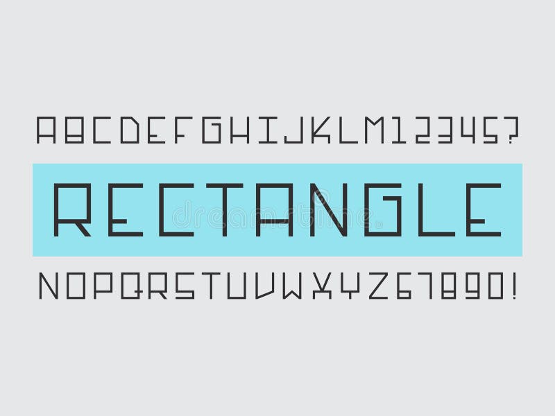 Rectangle Font. Vector Alphabet Stock Vector - Illustration of abstract, symbol: 133436999