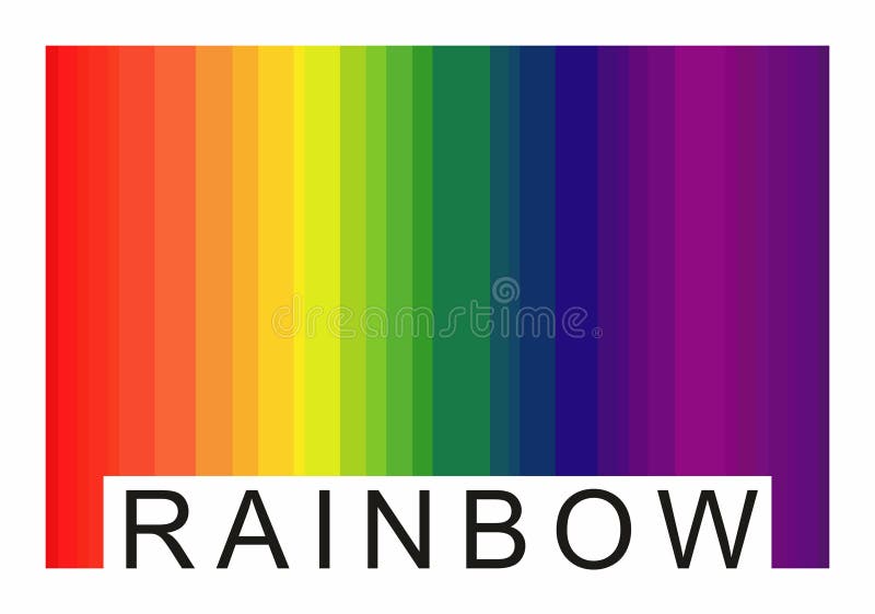 Rectangle in the Form of Rainbow Spectrum Stock Illustration ...