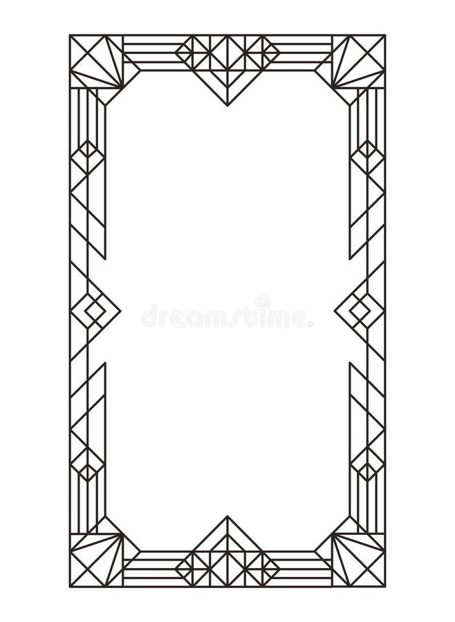 Rectangle frame art deco stock vector. Illustration of vintage - 241413003