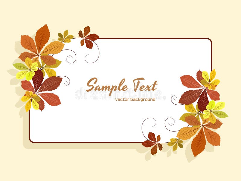 Rectangle Frame with Autumn Leaves Stock Vector - Illustration of ...