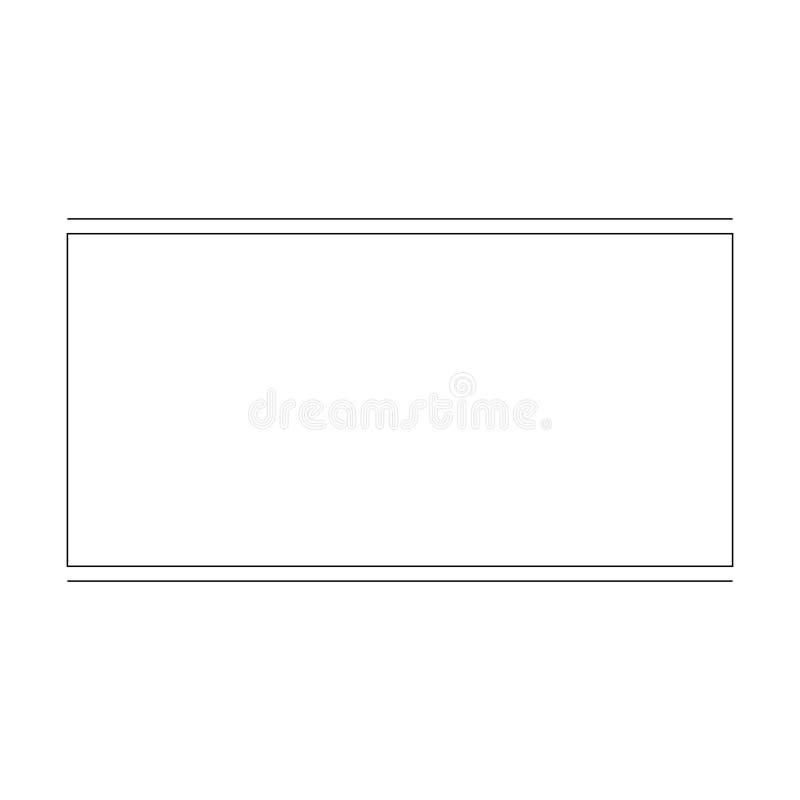 Rectangle Frame Border Shape Icon for Decorative Vintage Doodle Element ...