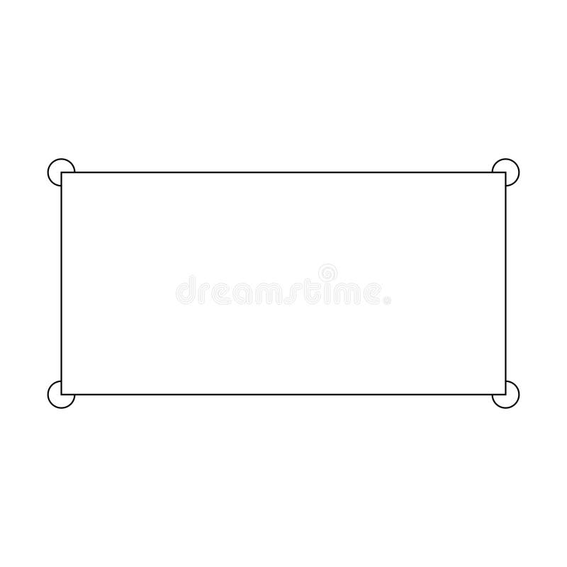 Rectangle Frame Shape Icon, Vertical Decorative Vintage Border Doodle ...