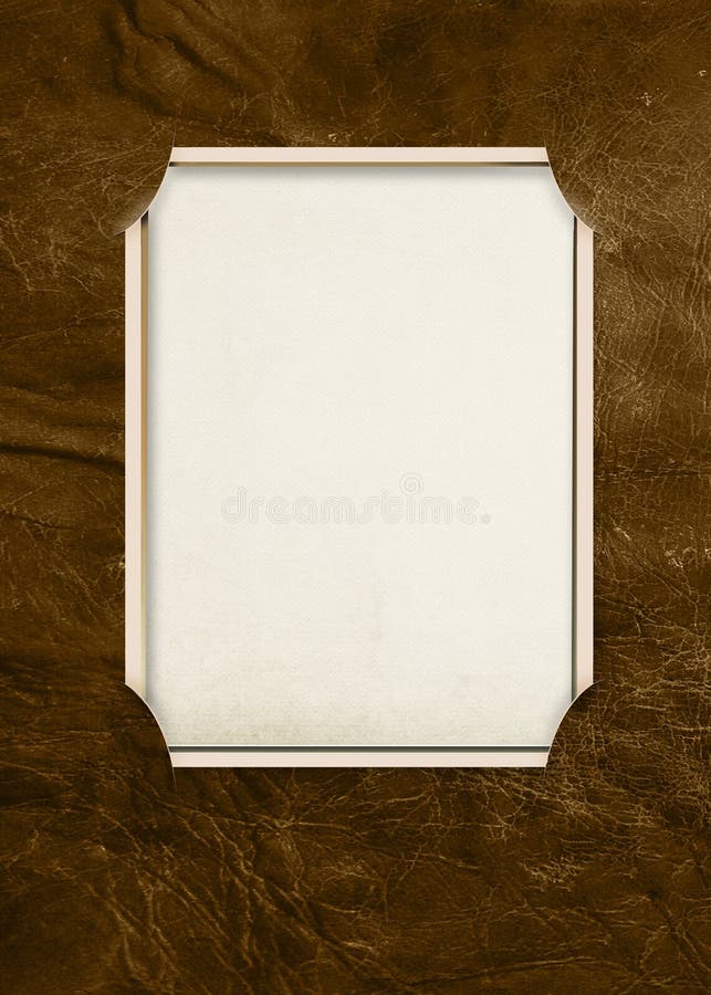 Rectangle Frame in Brown Leather Stock Illustration - Illustration of ...