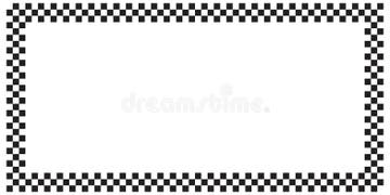 Rectangle Frame with Checkered Print on Borders. Rectangular Vignette ...