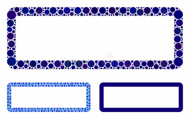 Rectangle Frame Composition Icon of Circle Dots Stock Illustration ...