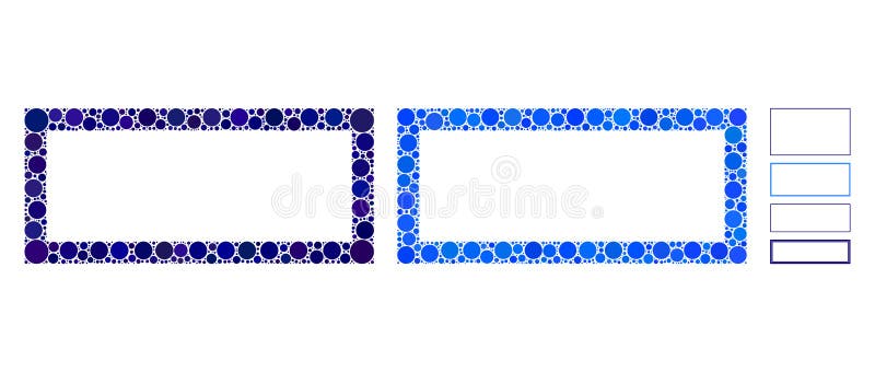 Rectangle Frame Composition Icon of Circles Stock Illustration ...