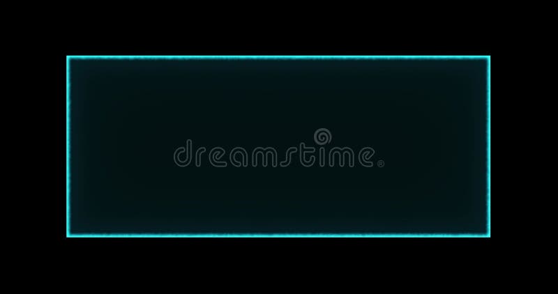 Rectangle, Frame of Energy, Neon, Smoke. Blue Rectangle on a Black ...