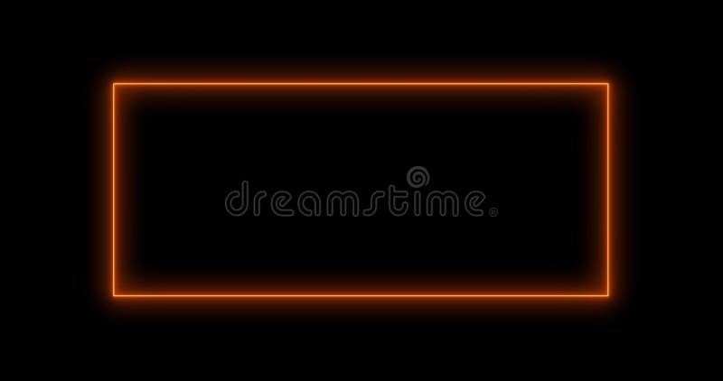 Rectangle, Frame of Energy, Neon, Smoke. Orange, Red Rectangle on a ...