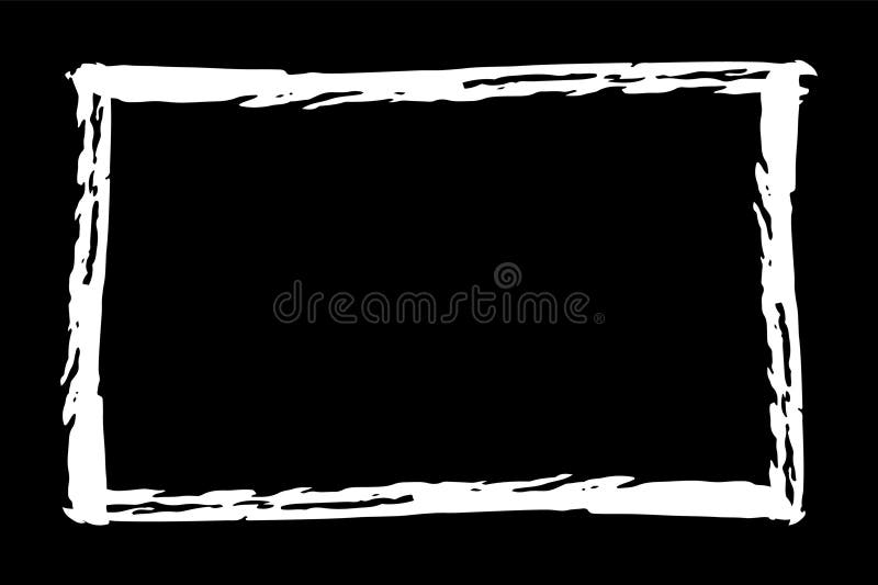 Rectangle Frame Hand Painted with White Paint Stock Illustration ...