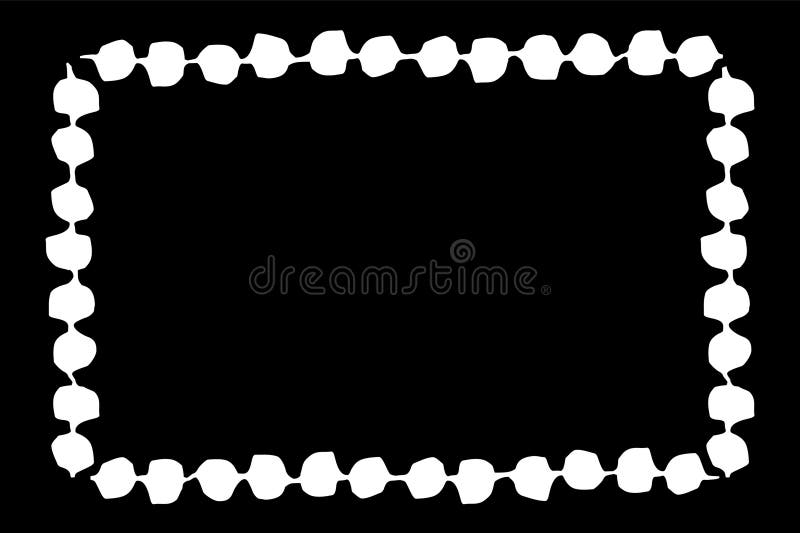 Rectangle Frame Hand Painted with White Paint Stock Vector ...