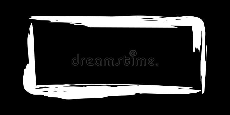 Rectangle Frame Hand Painted with White Paint Stock Vector ...