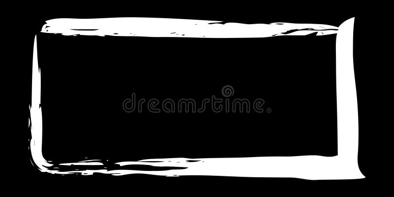 Rectangle Frame Hand Painted with White Paint Stock Vector ...
