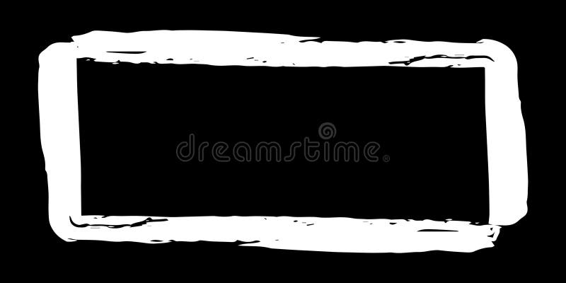 Rectangle Frame Hand Painted with White Paint Stock Vector ...