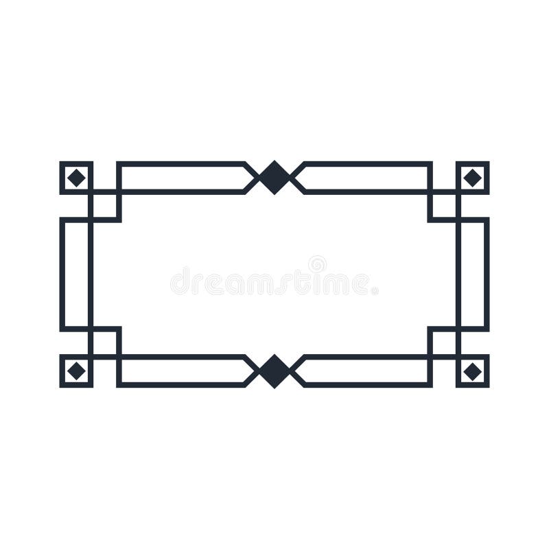 Rectangle Frame Icon Vector. Frame Illustration Sign. Decorative ...