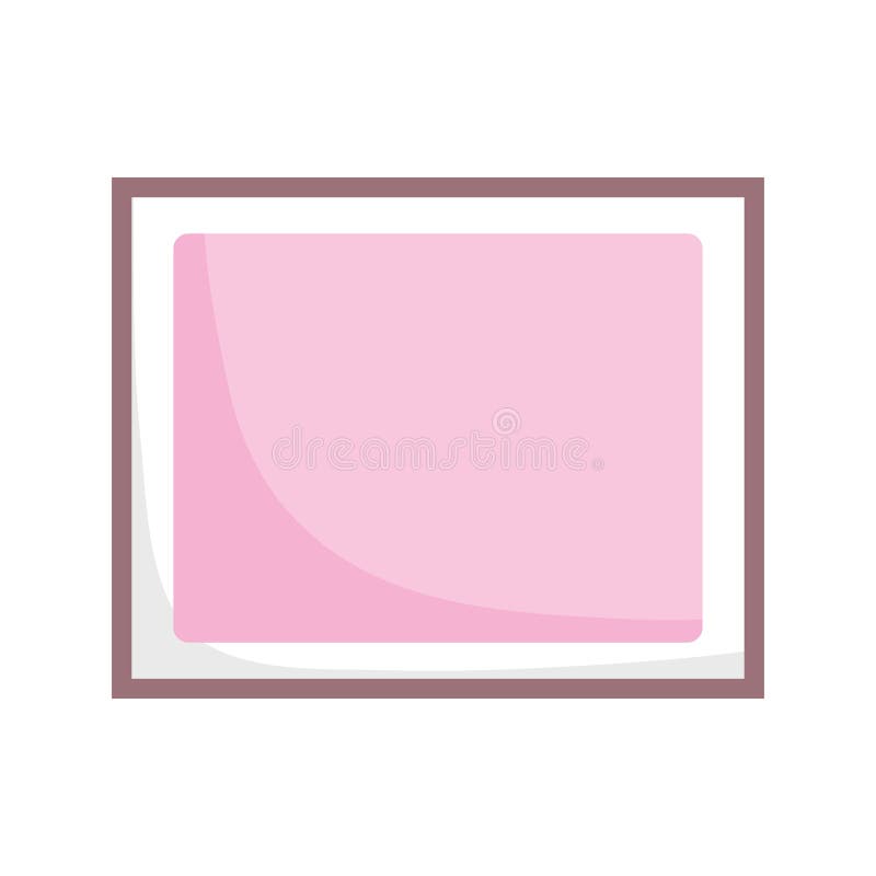 Rectangle Frame Pink Background Decoration Isolated Design Stock Vector ...