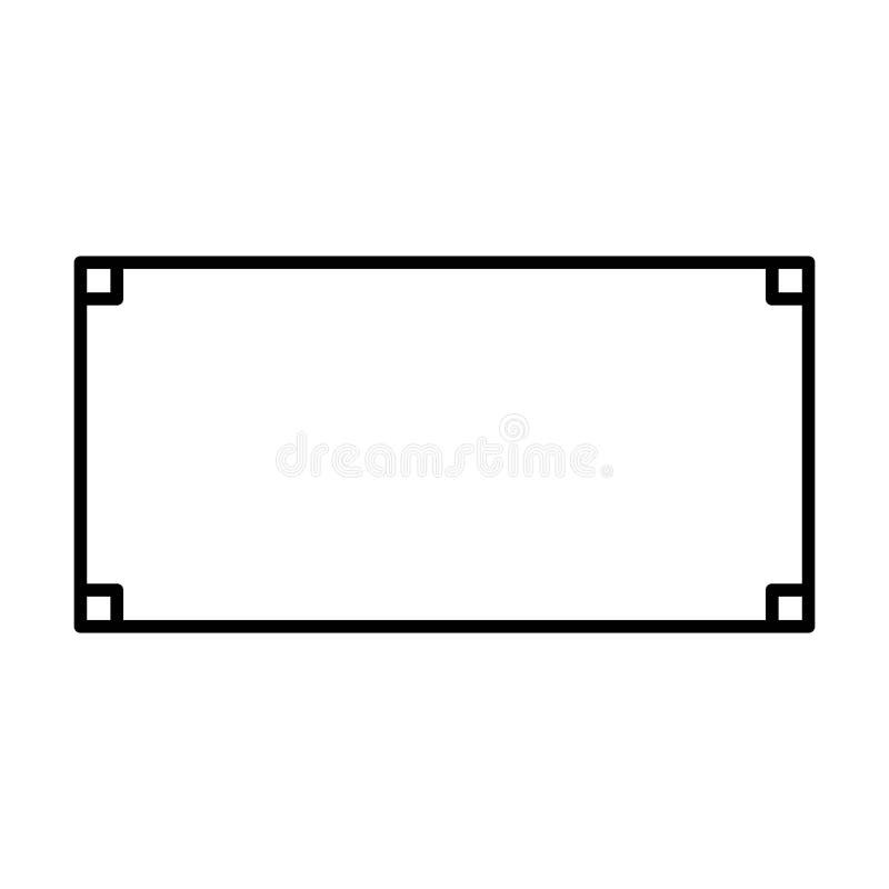 Rectangle Frame Shape Icon, Decorative Vintage Border Doodle Element ...