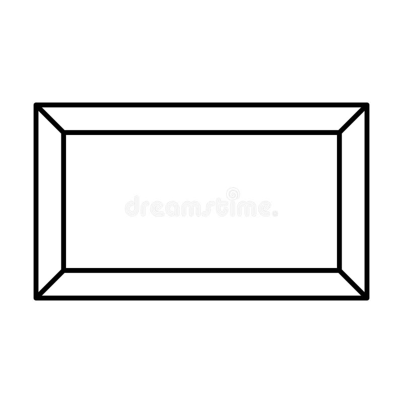 Rectangle Frame Shape Icon, Decorative Vintage Border Doodle Element ...