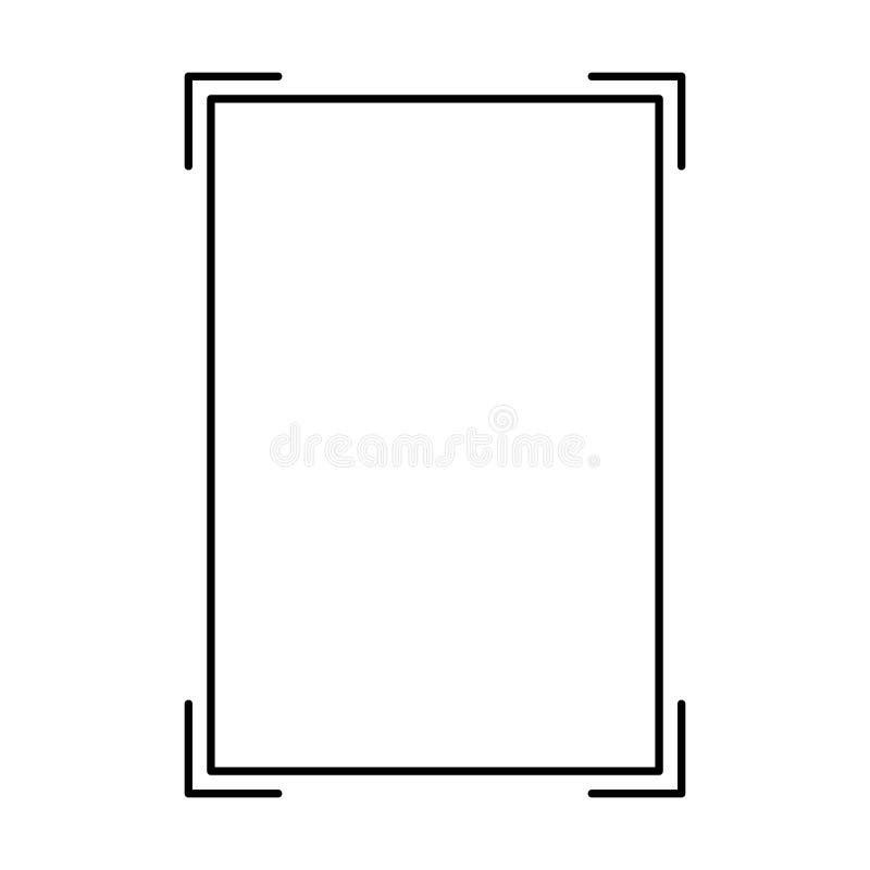 Rectangle Frame Shape Icon, Vertical Decorative Vintage Border Doodle ...