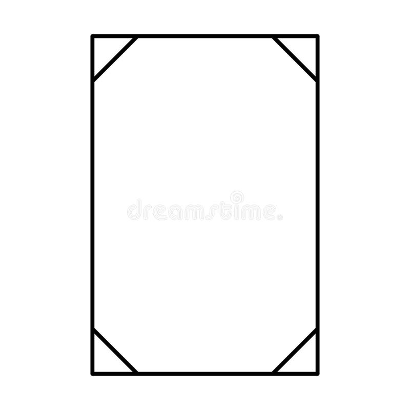 Rectangle Frame Shape Icon, Vertical Decorative Vintage Border Doodle ...