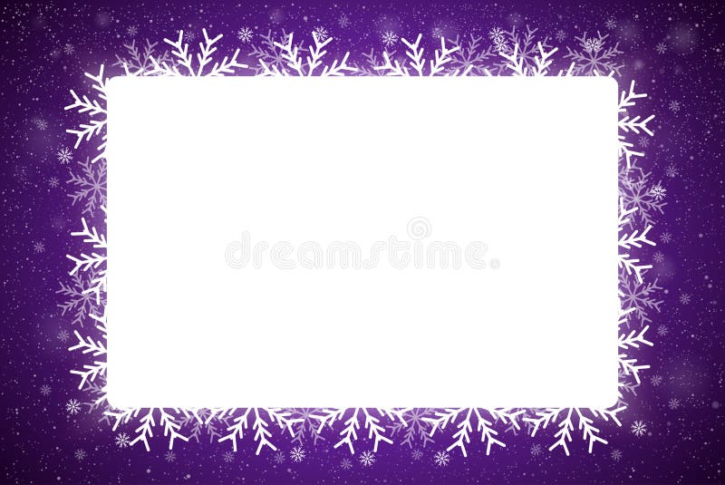 Rectangle Frame Snowflake. New Year and Christmas. Stock Vector ...